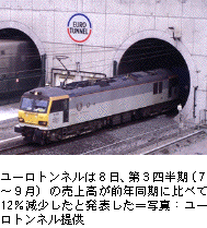 ユーロトンネル、火災が響き12％減収 - NNA EUROPE・フランス・運輸