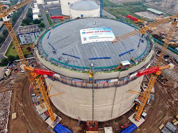 PVガス、南部のLNGタンク屋根上げ完了 - NNA ASIA・ベトナム・天然資源