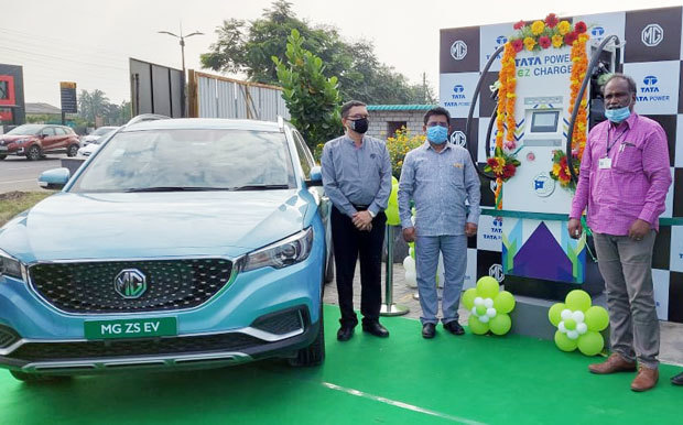 EV充電所の整備進む MGとタタ電力、南部に新設 - NNA ASIA・インド・自動車・二輪車